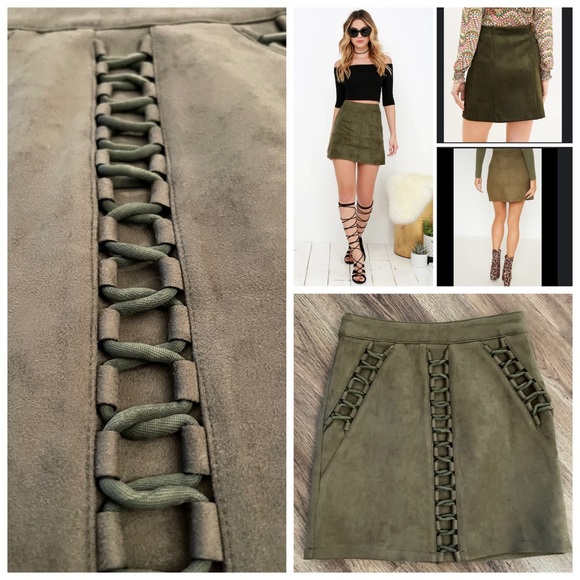 SEEK THE LABEL | Skirts | Seek The Label Suede Mini Dress | Poshmark